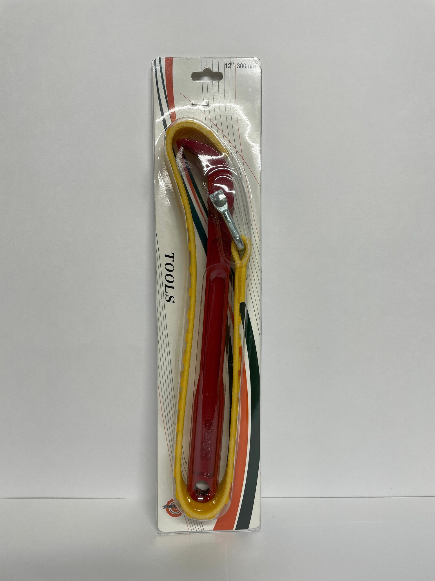 Ключ для снятия масляного фильтра, 300 мм, ременный, усиленная углеродистая сталь, съемник, красно-желтый, YX9, ленточный, TG (1 шт.), арт: 1227-М