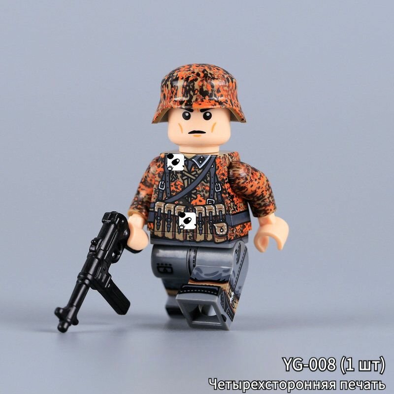 Модель минифигурки из строительного блока гренадеров серии Military war, модель строительного блока солдата на поле боя на Восточном фронте, 1 штука, совместимы с легo конструкторами