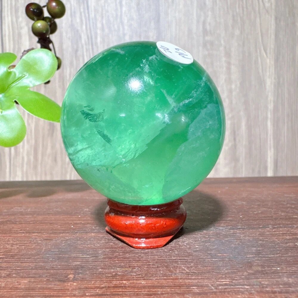Зеленый флюорит, кварцевый хрустальный шар, натуральный камень 191g 4.8cm
