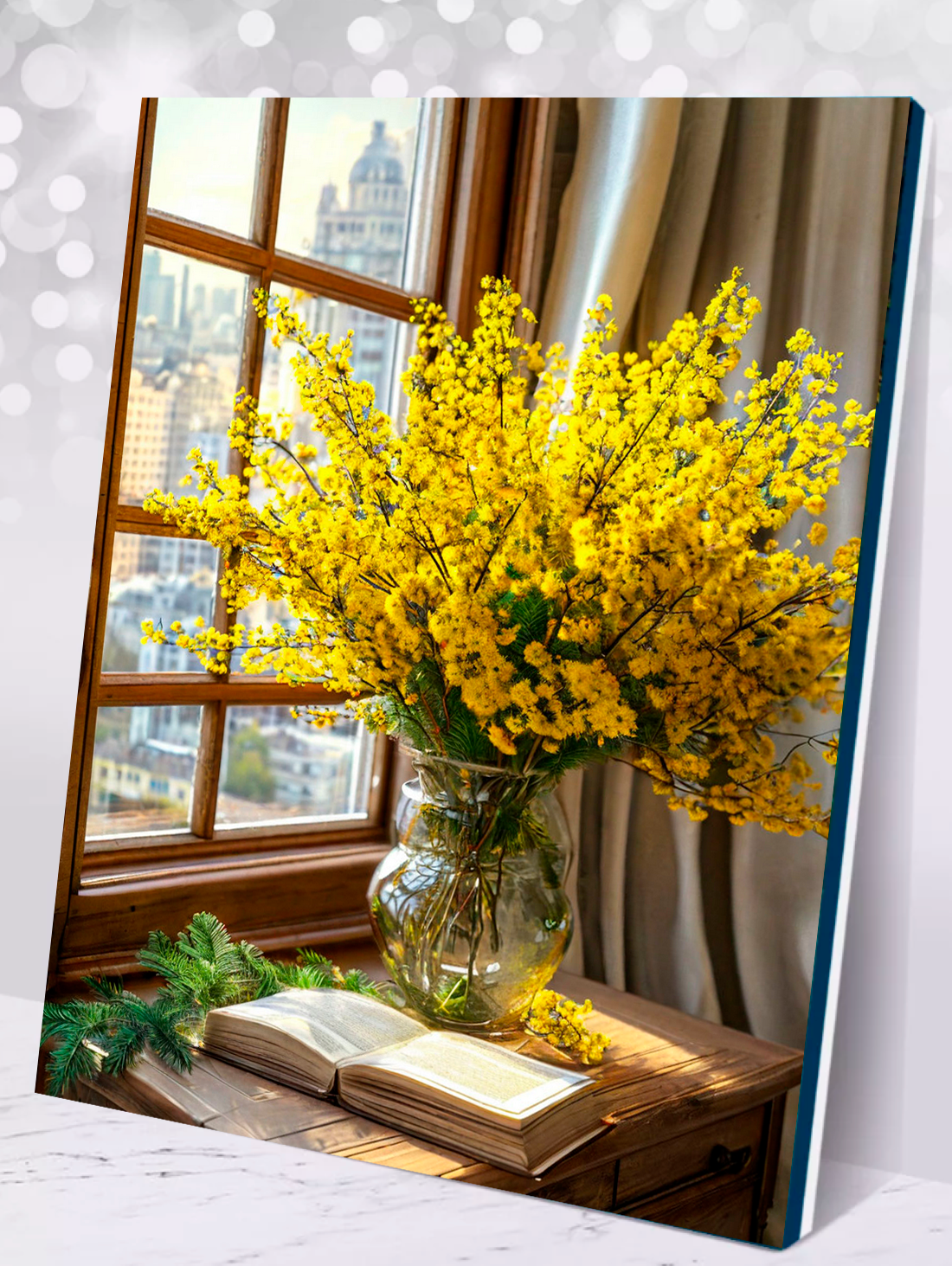 Картина по номерам "Мимоза", хлопковый холст на подрамнике 40х50 см, акрил, 000 Art Hobby Home