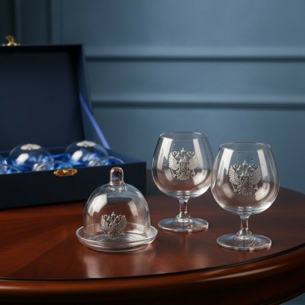 Набор бокалов для коньяка с лимонницей Гурман