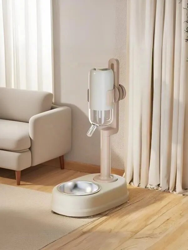 Дозатор воды для домашних животных / с чашей из нержавеющей стали