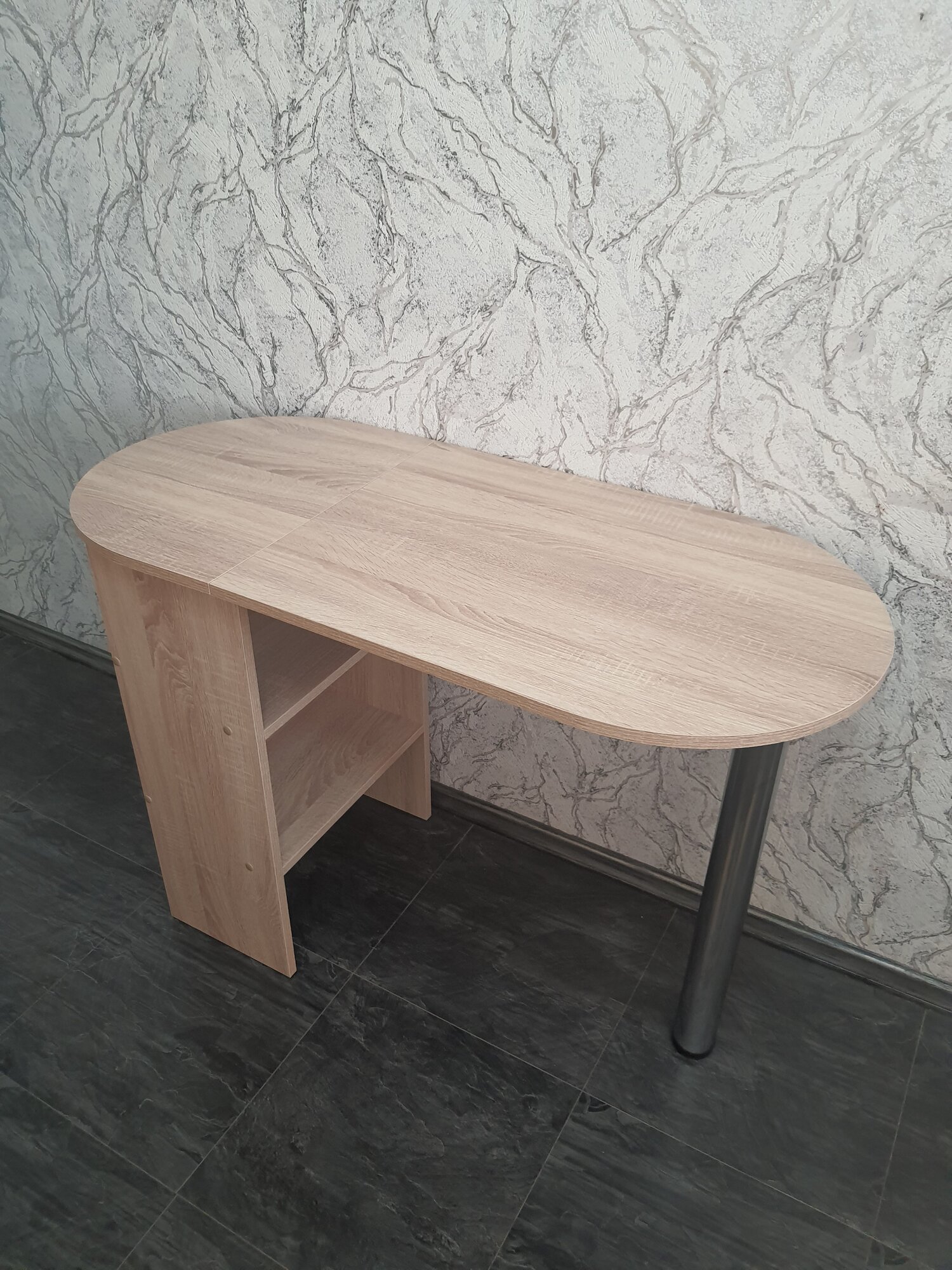 Стол складной, откидной, обеденный, трансформер, стол-книжка "Корсика" Дуб Санома светлый