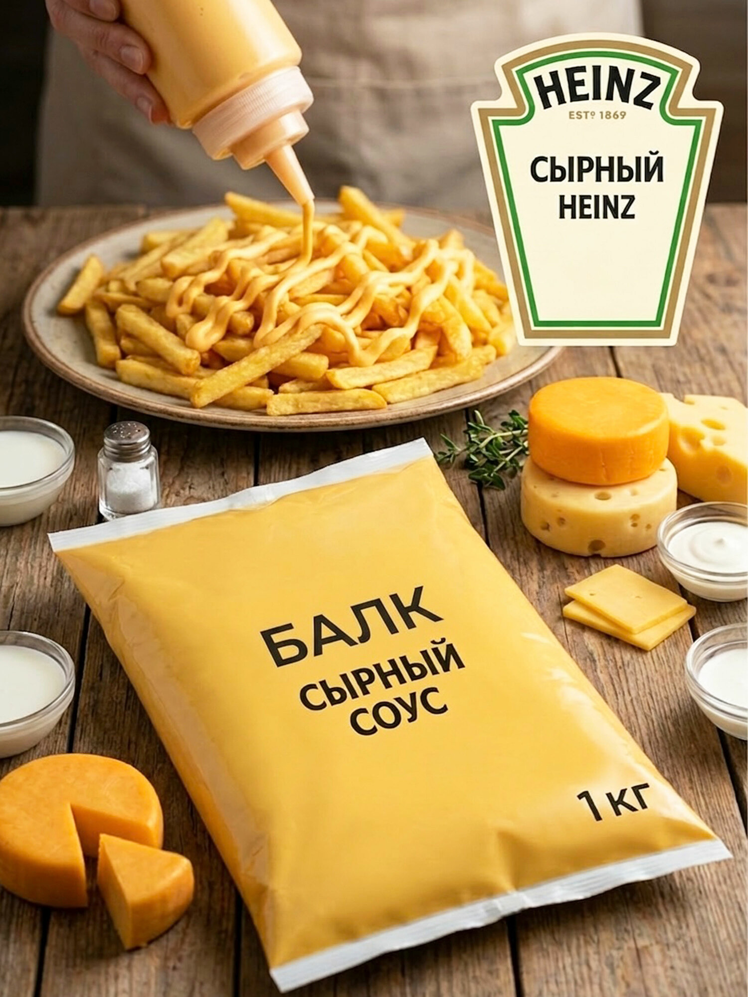 Хайнц (HEINZ) Соус Сырный (балк), 1 кг