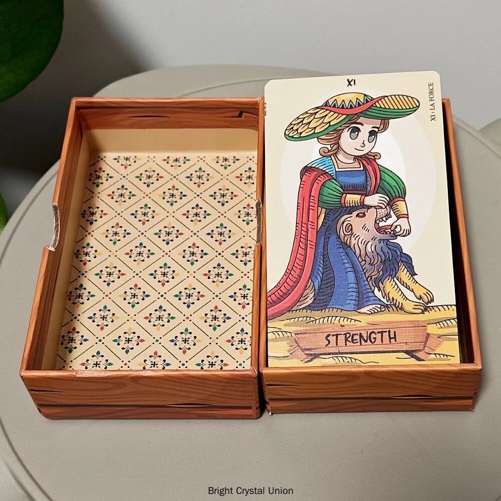 Колода Таро Petit de Marseilly 78 Cute Marseille Tarot Cards для начинающих и экспертов — фото 1