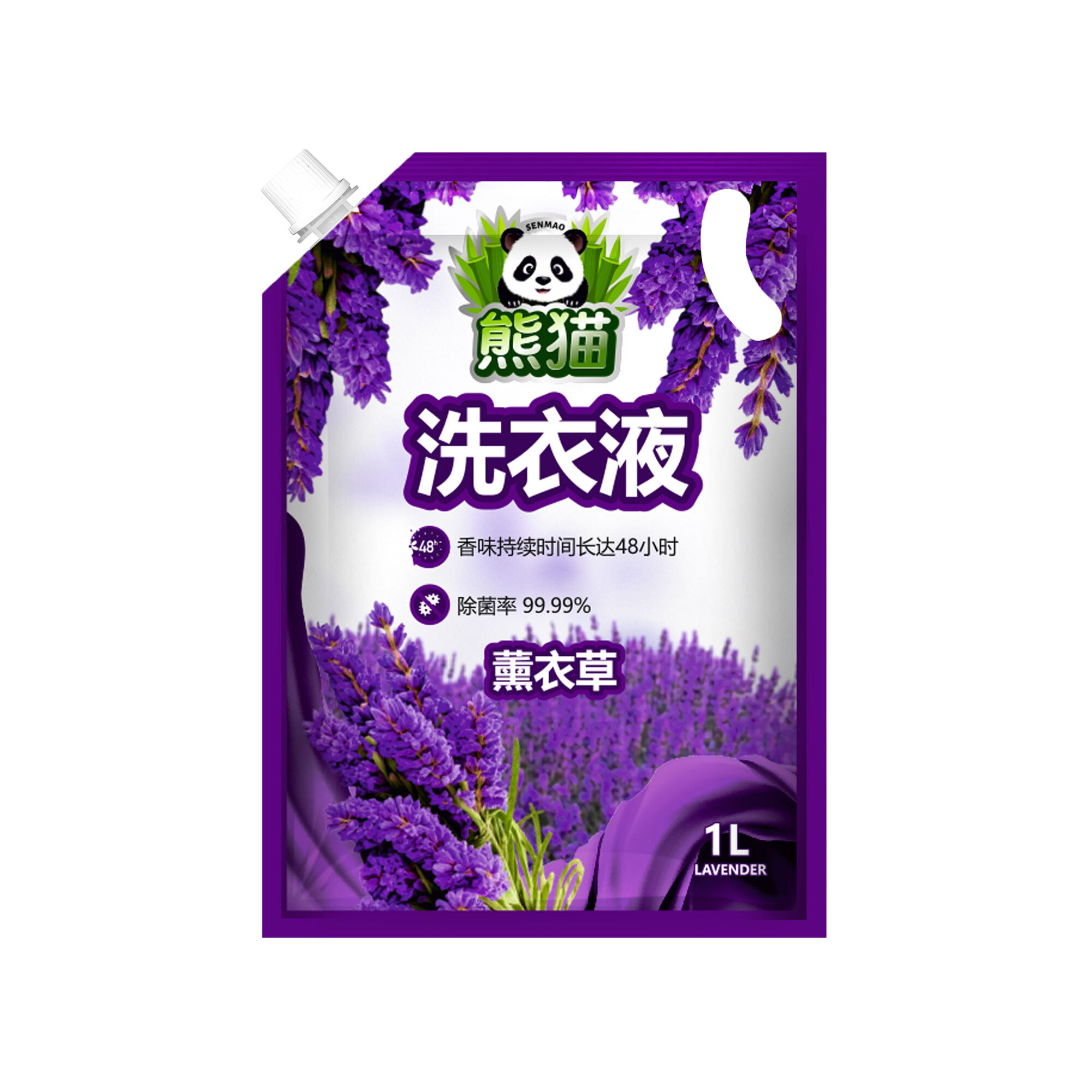 Гель для стирки ALLONE 1л концентрат универсальный лаванда дой пак