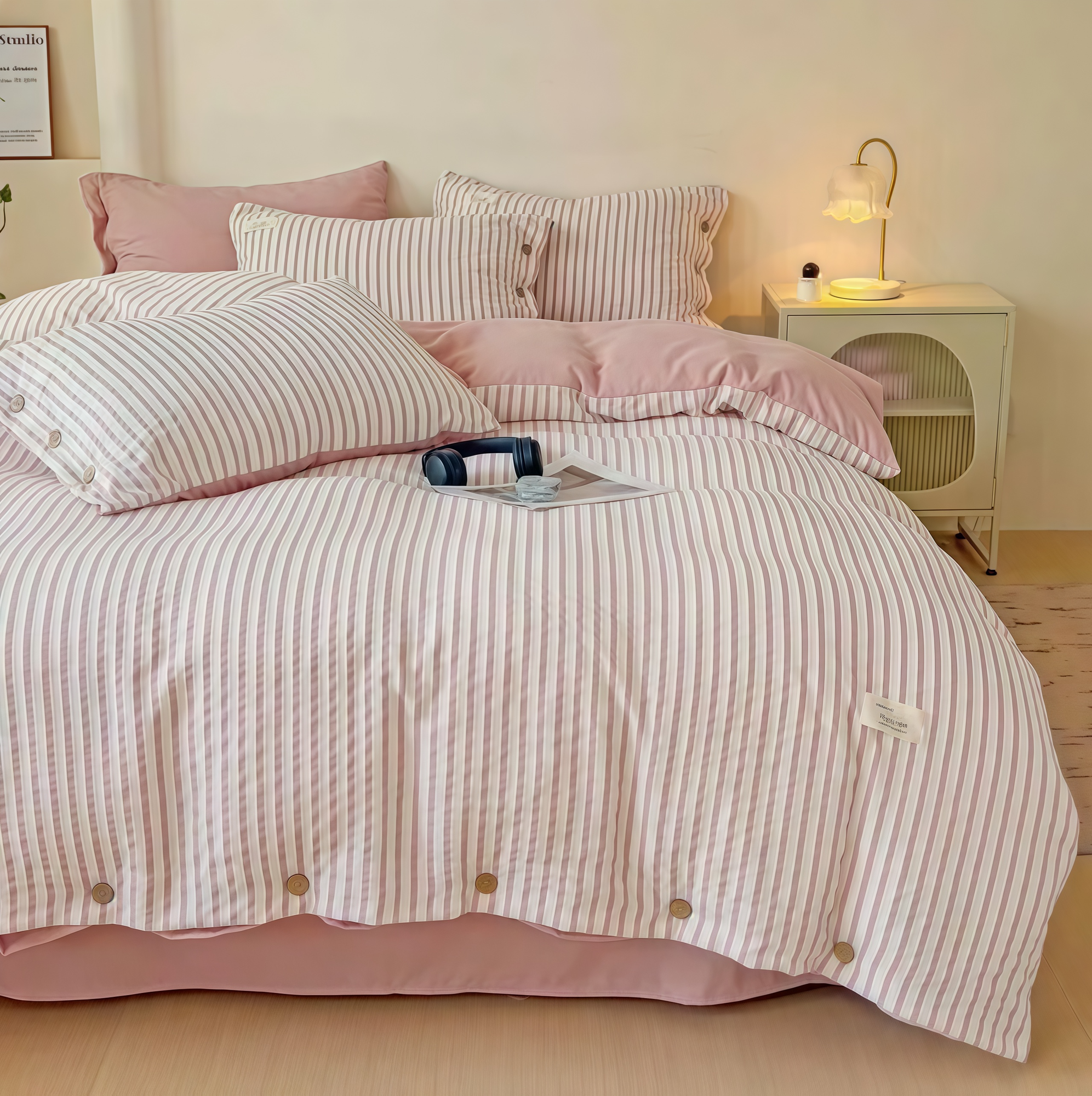 Macas Home Комплект постельного белья, , 200*230cm, наволочки 48x74cm розовый