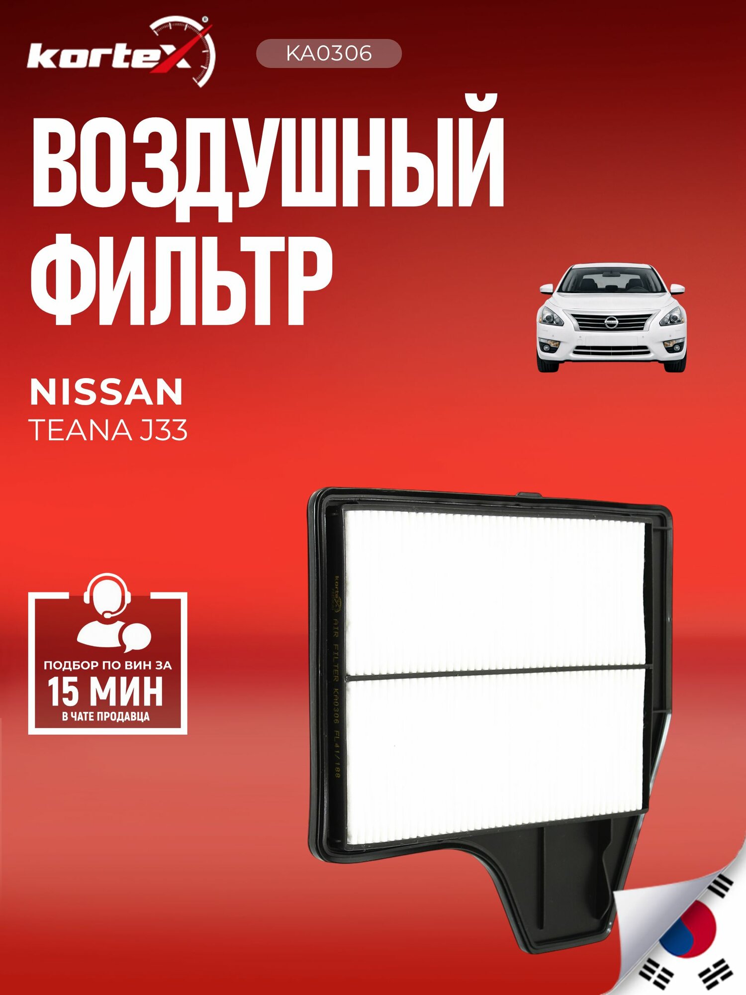 Фильтр воздушный Ниссан Алтима, Теана SO1445, LF1341, LA229V
