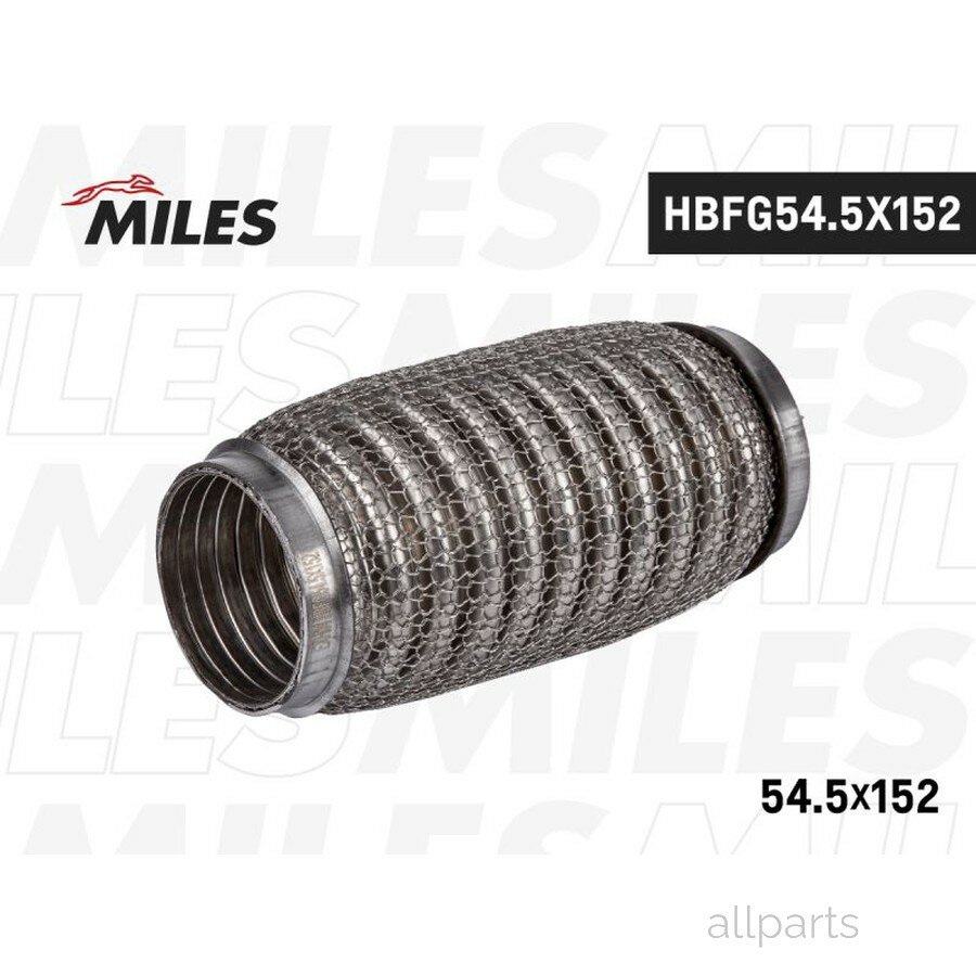 MILES HBFG54.5X152 Труба гофрированная с кольцевым плетением и внутр. металлорукавом 54.5X152