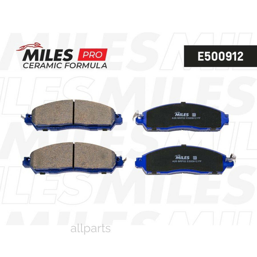MILES E500912 Колодки тормозные DONGFENG DF6/NISSAN NAVARA 15- пер. Ceramic PRO
