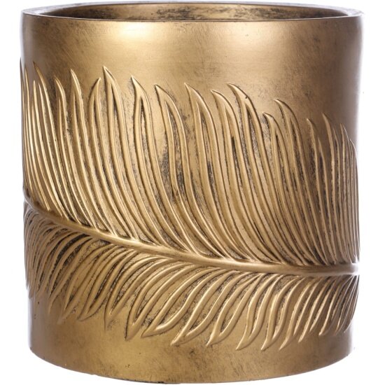 Кашпо Idealist Lite IDEALIST Лист, файберстоун, золотистое, D37H37 cm (LEAF-R-37-GLD)