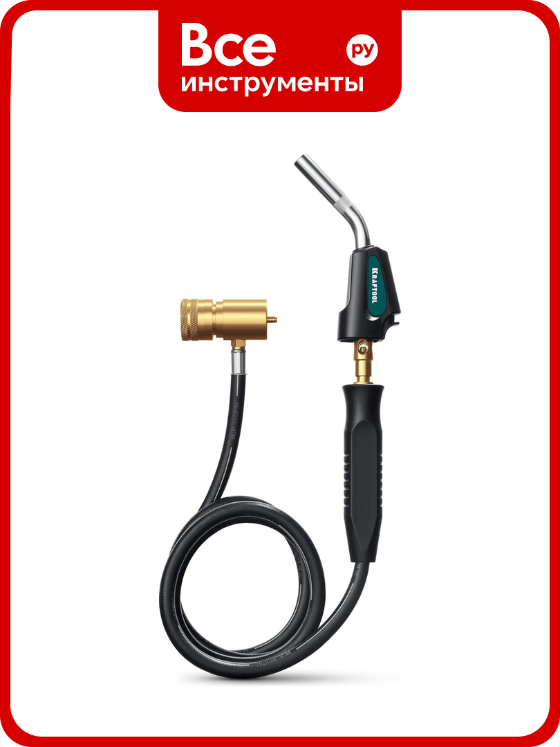 Газовая, KRAFTOOL, горелка KRAFTOOL KS-8000 Blue Fire с пьезоподжигом на баллон, шланг