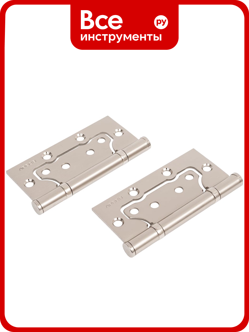 Петля APECS накладная 100752,5-B2-Steel-NIS 2шт 18045 из стали с гальваническим покрытием, двойное открывание