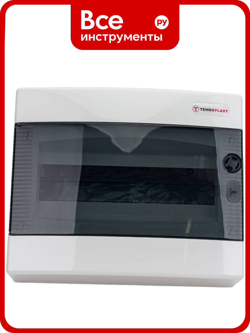 Навесной распределительный щит TEHNOPLAST 12 автоматов IP40 N12C 30535, белый, из ABS‑пластика, однорядный, 12 модулей