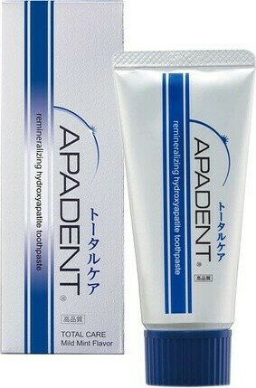 APADENT Зубная паста против кариеса и зубного налета, реминерализующая Total Care 60 г Toothpaste Apadent Total Care 60 4*30ml
