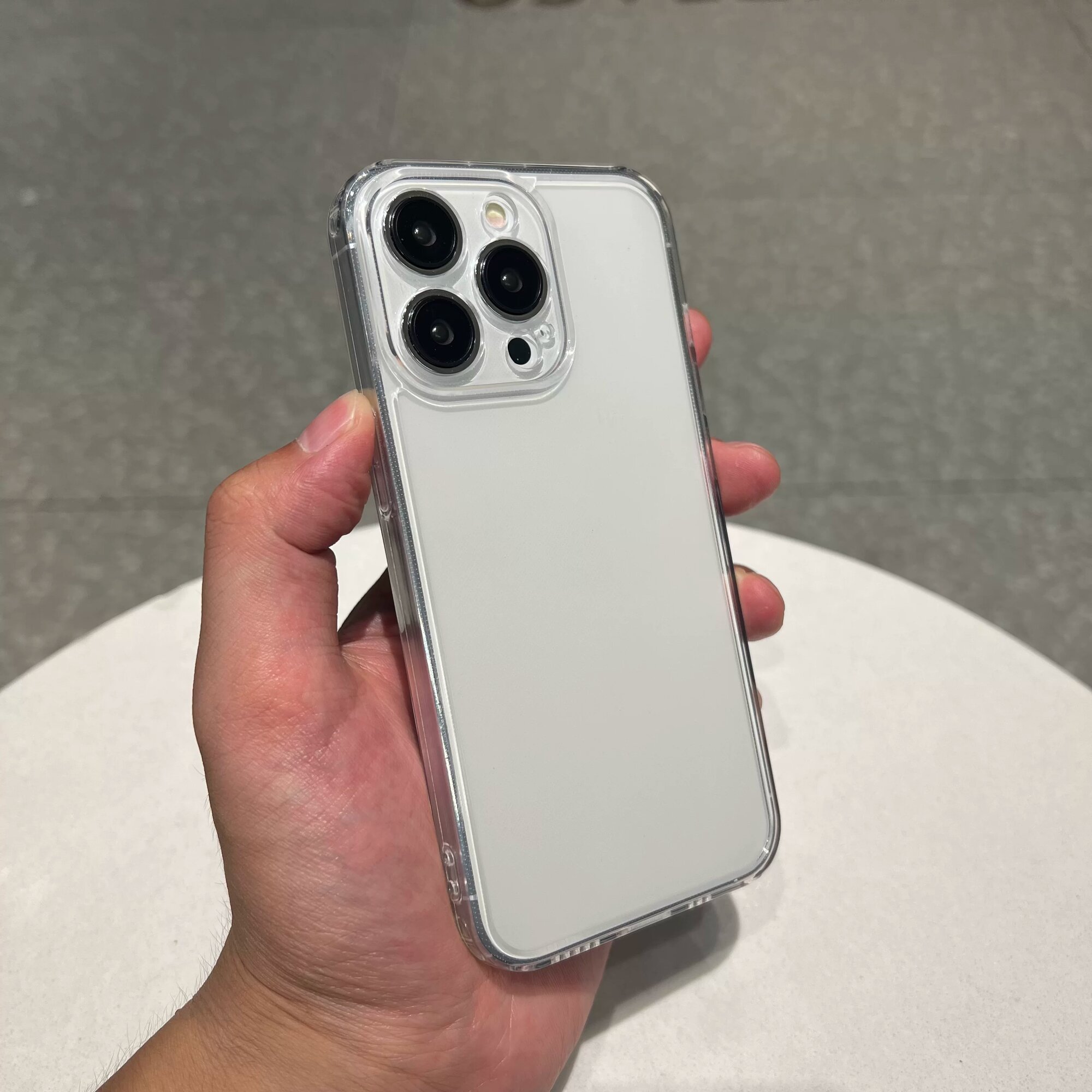 Чехол-накладка для iPhone 13 Pro Max прозрачный с полной защитой объектива и прямым краем, прозрачная крышка для