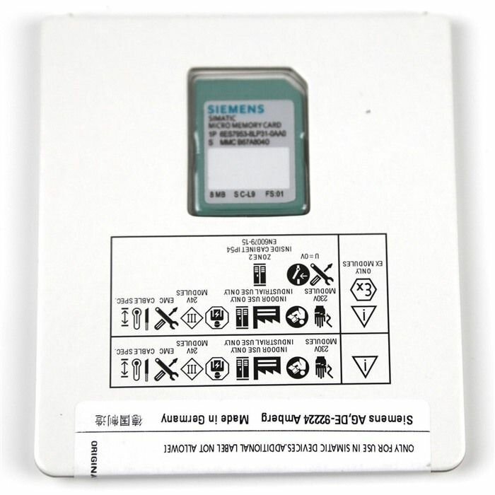 Модуль SIEMENS 6ES7 953-8LP31-0AA0 SIMATIC MMC Micro Memory Card