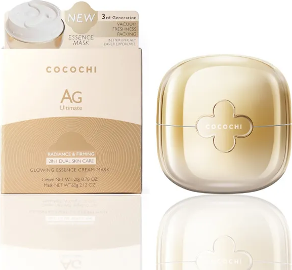 COCOCHI Кремовая маска-эссенция "Супер сияние" Кокочи 20+60 гр AG Ultimate Glowing Essence Cream Mask 20+60 100+15ml+1 шт.