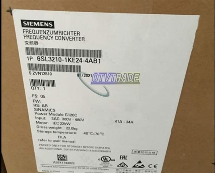 Модуль SIEMENS INVERTER 6SL3210-1KE24-4AB1 6SL3 210-1KE24-4AB1