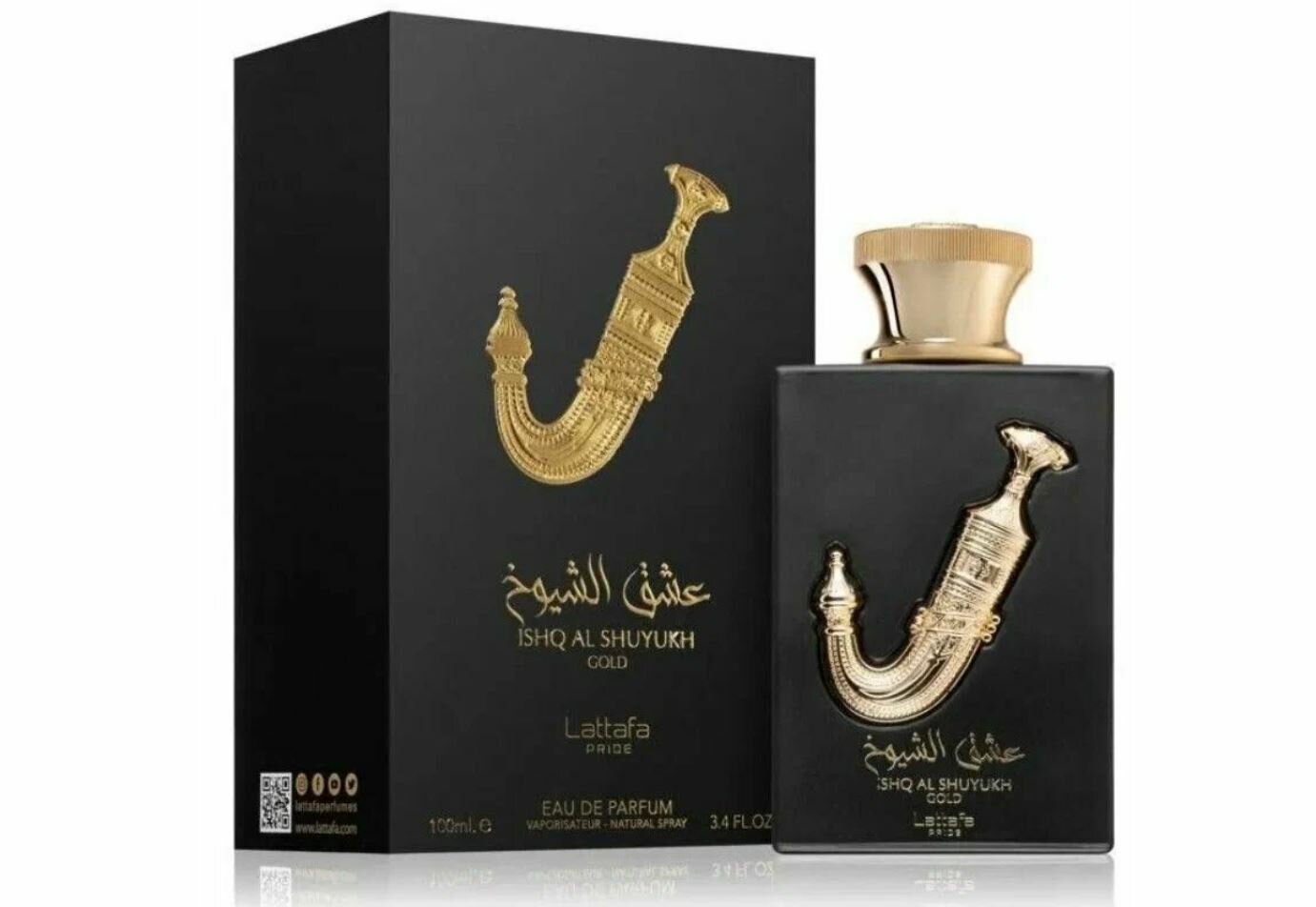 Парфюмерная вода Lattafa Ishq Al Shuyukh Gold 100 мл, восточная, гурманская