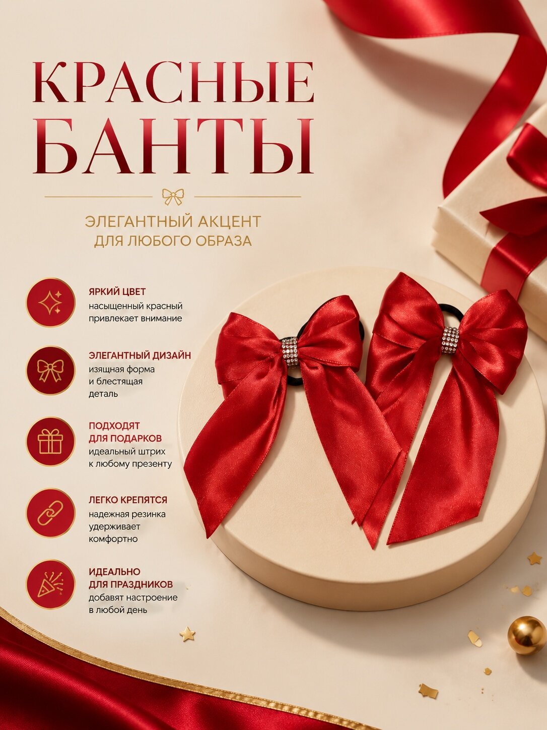 Бантики на резинке для волос