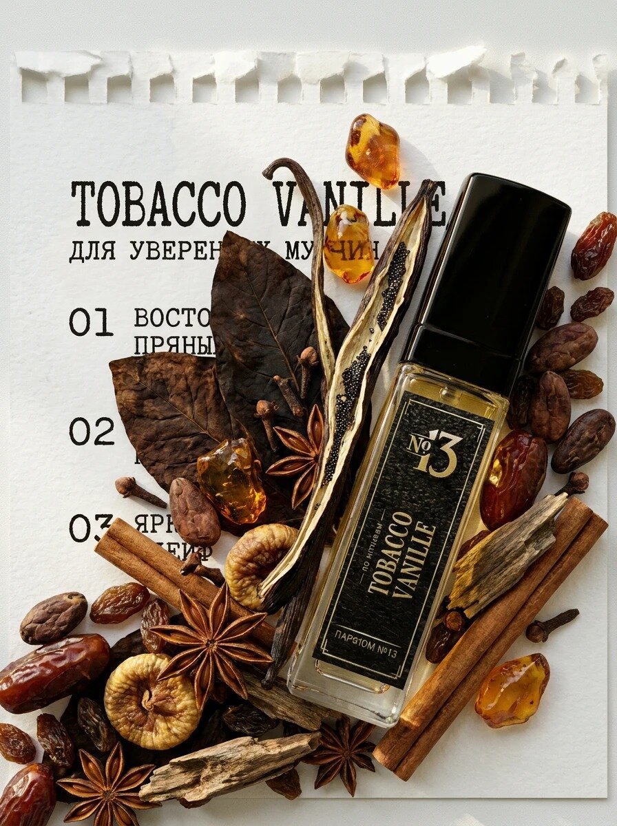 Парфюмерная вода мужская парфюм №13 по мотивам TOBACCO VANILLE, 20 мл