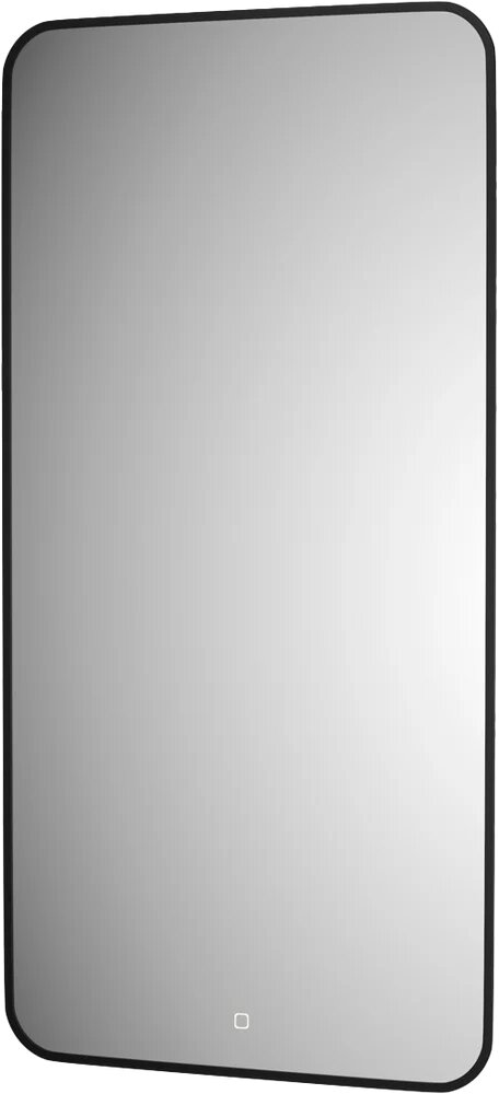 Зеркало Defesto Aura DF 2978S 60x120 со светодиодной подсветкой, 60 см, с сенсорным управлением, черное, пластиковое, в современном стиле