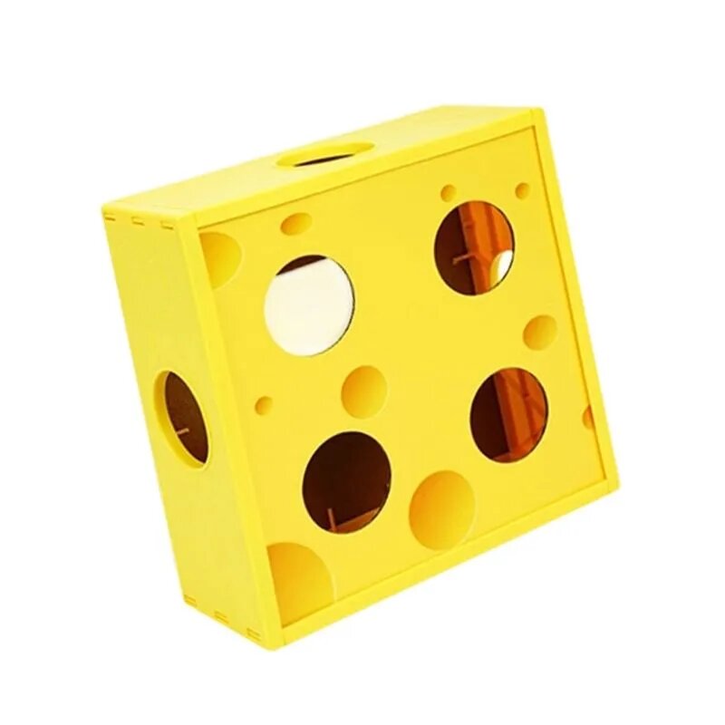 Электрическая умная многофункциональная игрушка для кошек funny cat Cheese box (поставляется без батарейки)-S-Cheese Yellow