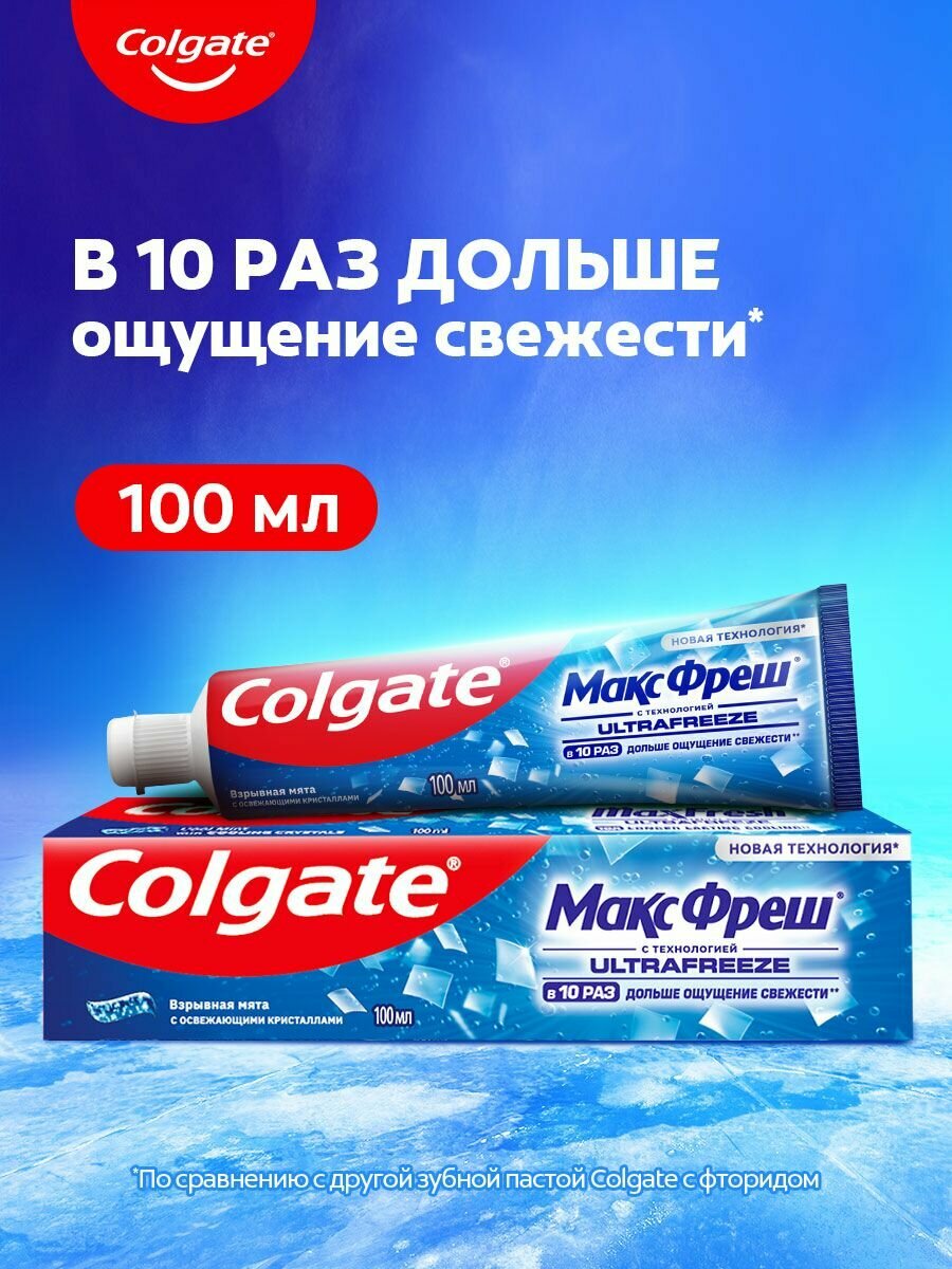 Зубная паста Colgate Макс Фреш Взрывная мята с освежающими кристаллами 100мл