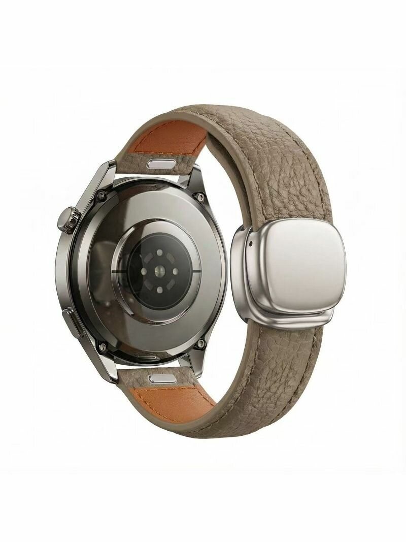 Кожаный ремешок для Huawei Watch 5/Ultimate, 22мм, магнитный, 4 цвета