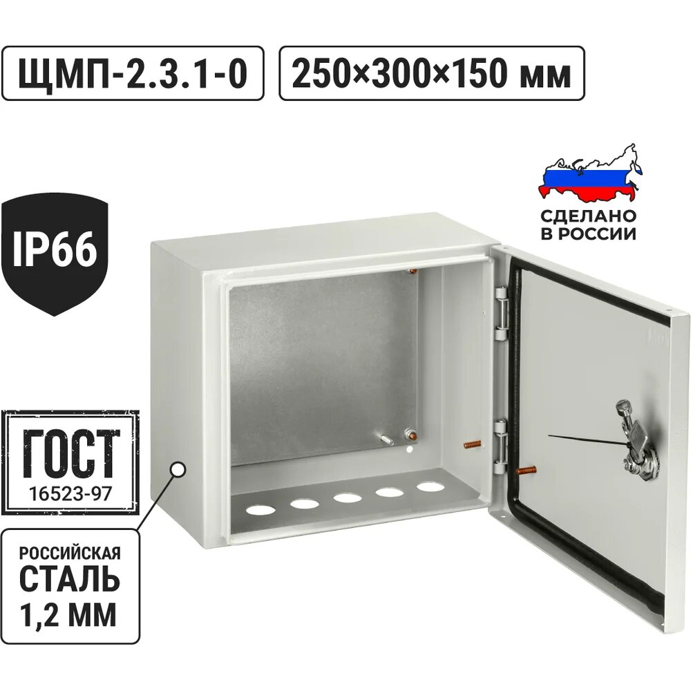 Щит с монтажной панелью ЩМП-2.3.1-0 IP66 250х300х150 TDM ELECTRIC SQ0905-0076 — фото 1