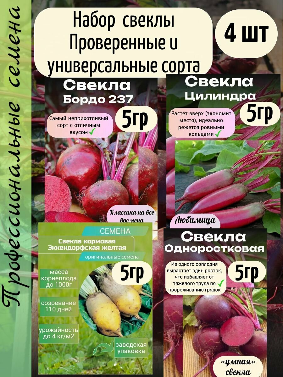 Семена Свекла Набор проверенные и универсальные сорта 20гр