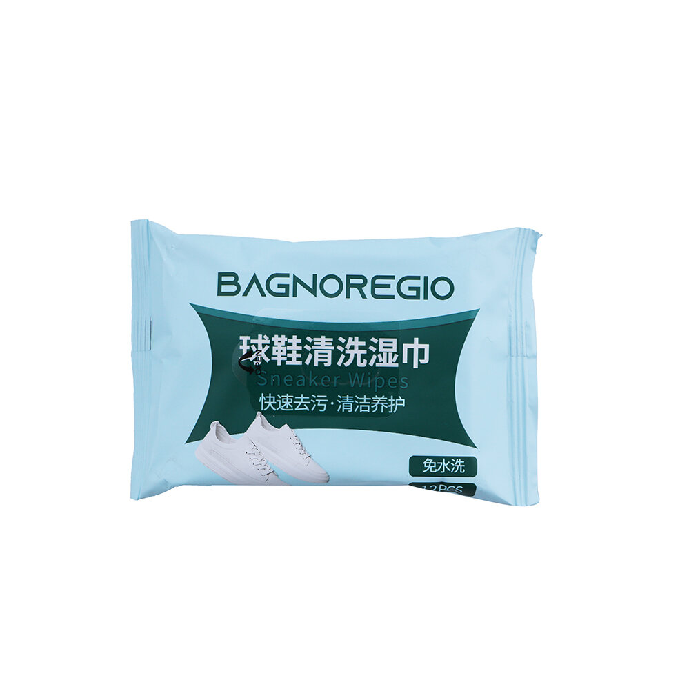 Влажные салфетки унисекс BAGNOREGIO 802052941 для чистки кроссовок, 12 шт.