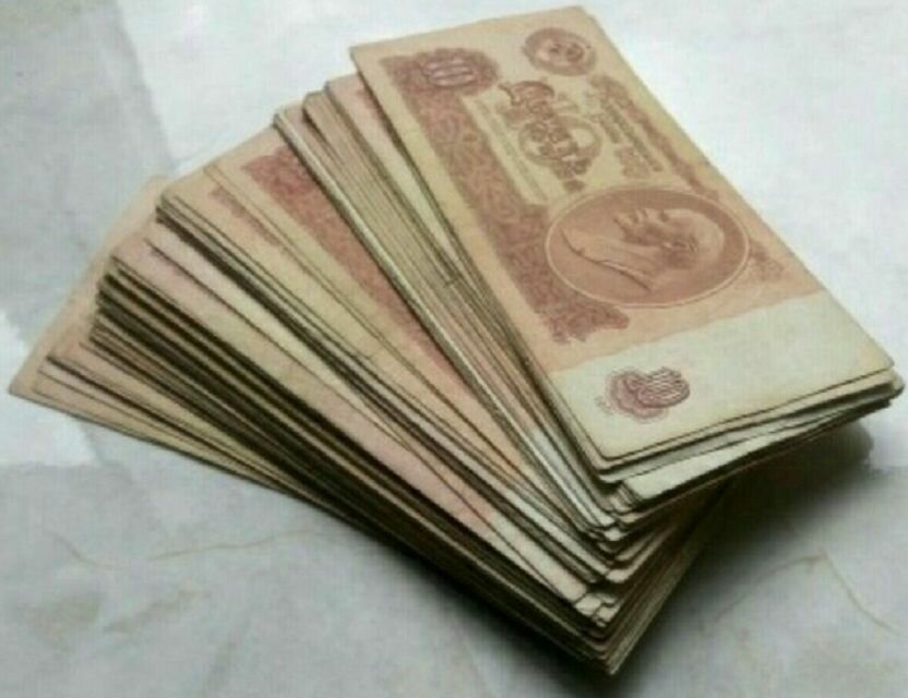 1961-1991 100 бон по 10 рублей Пачка банкнот 100 штук СССР F