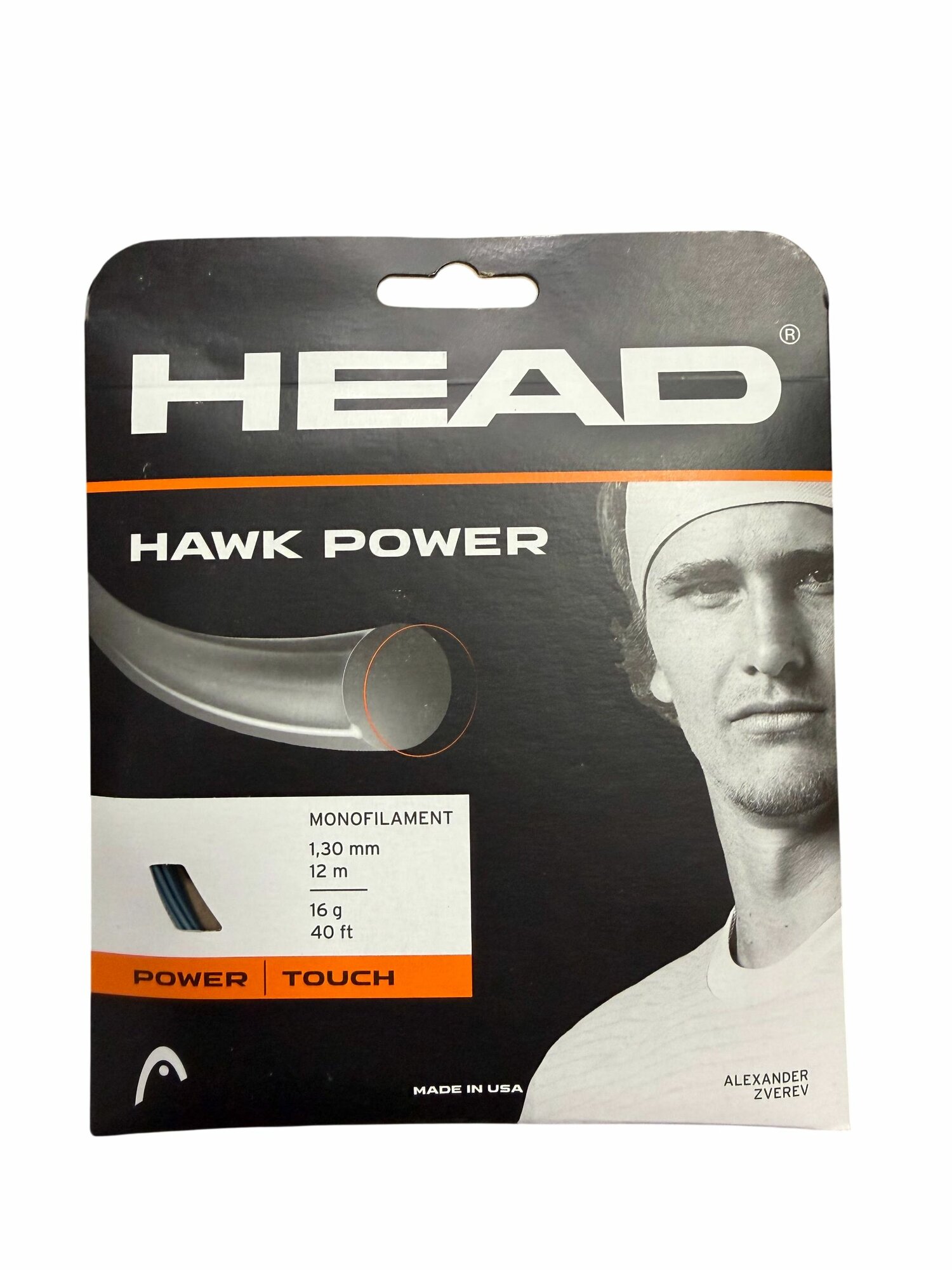 Струна теннисная Head Hawk Power 1.3mm Petrol 12m
