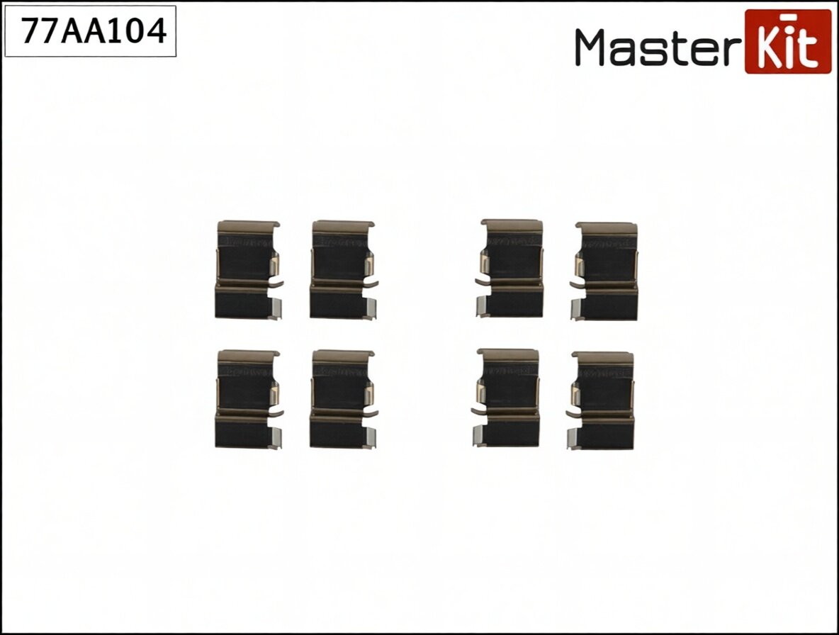 Комплект установочный тормозных колодок Mitsubishi PAJERO IV (V8_W, V9_W) 2006 - 77AA104 MasterKit а