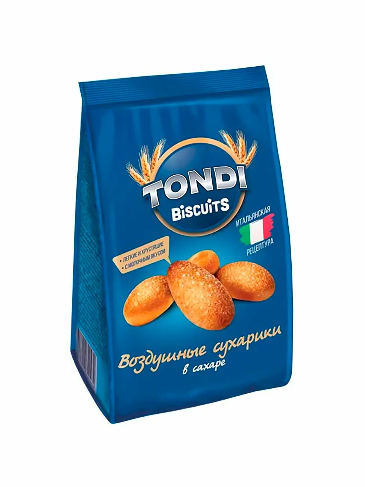 Воздушные сухарики в сахаре с молочным вкусом Tondi , 94гр, 1 шт