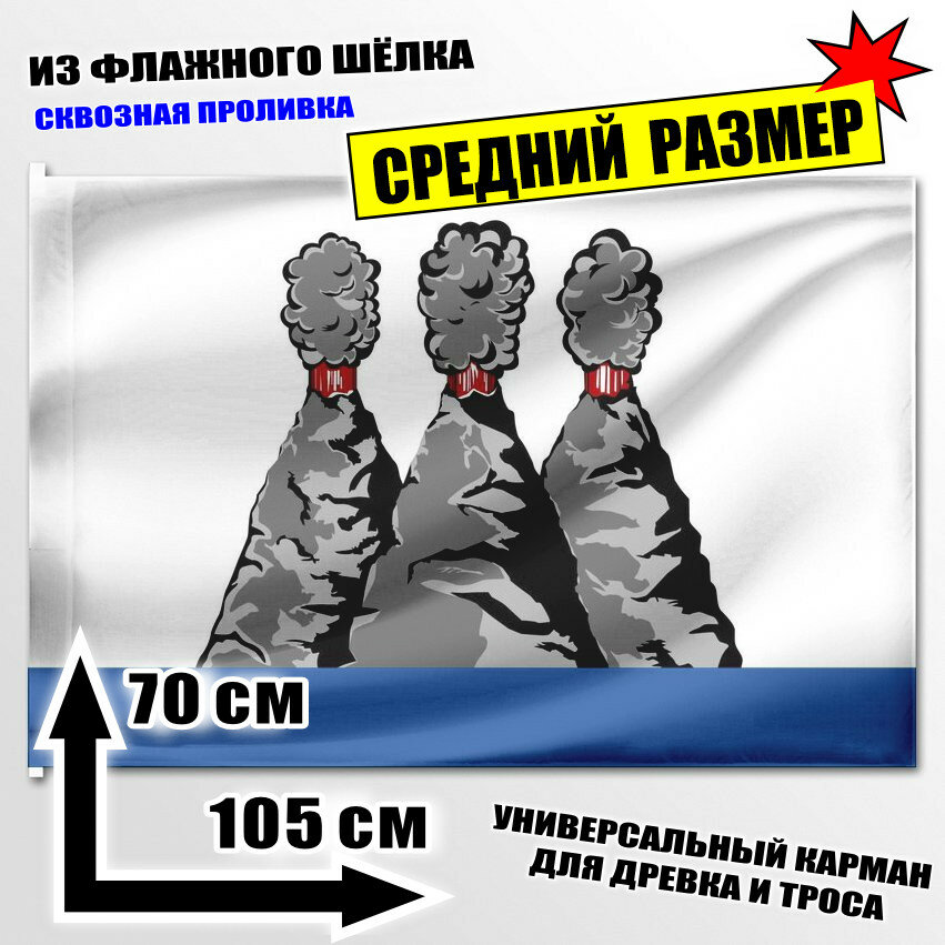 Флаг средний города Петропавловск-Камчатский 105x70 см