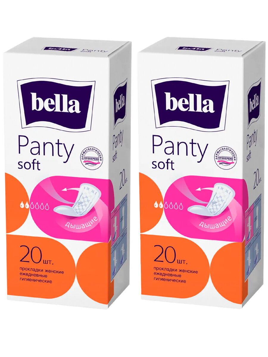 Bella Panty Прокладки женские ежедневные 2 капли soft 2х20 шт