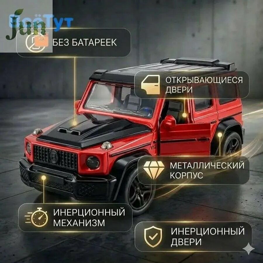 Модель игрушечного Mercedes без батареек, с открывающимися дверями и гладкой поверхностью, с функцией ползания