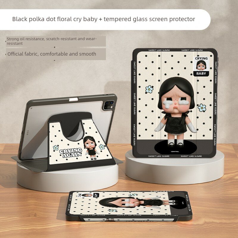 Защитный чехол Crying Baby iPad для iPad Pro 11-го поколения, кожаный чехол Air7 с защитой от сгибания, магнитный чехол