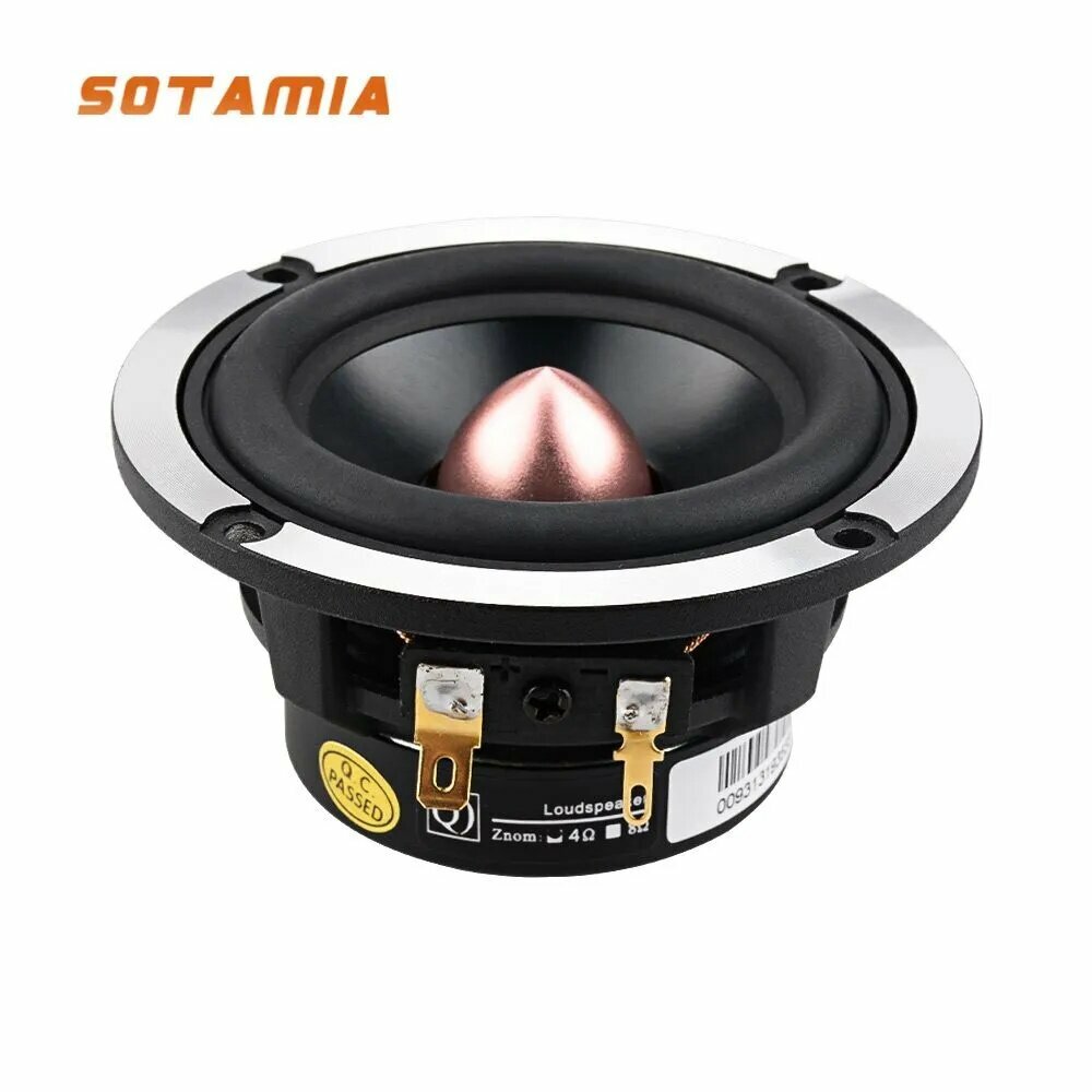 SOTAMIA 1Pcs 3-дюймовый среднечастотный Динамик мощностью 4 8 Ом 30 Вт с алюминиево-керамическим звуком, модифицированные автомобильные динамики DIY Hifi Music