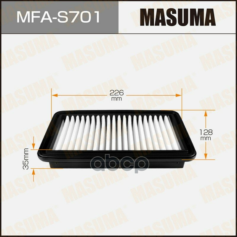 Воздушный фильтр A-980 MASUMA SUZUKI/ SX4/ YA11S, YB11S, YC11S 06- (1/40) Masuma арт. MFAS701
