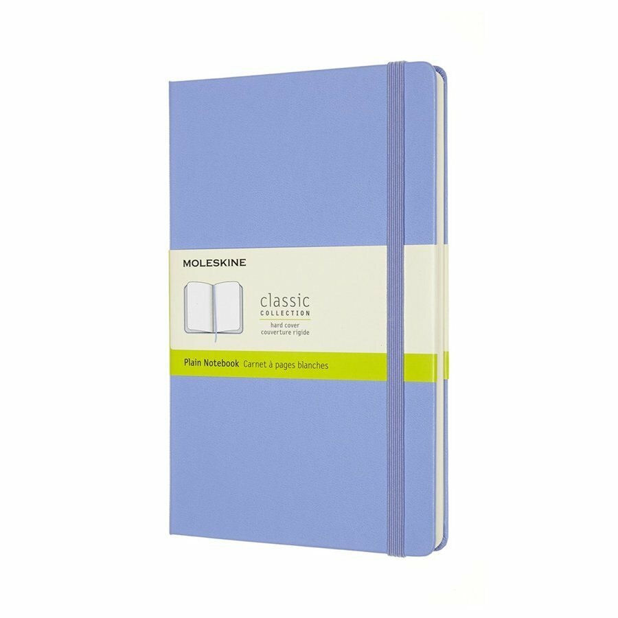Записная книжка Moleskine Classic (нелинованная), Large (13х21см), Голубая (гортензия)