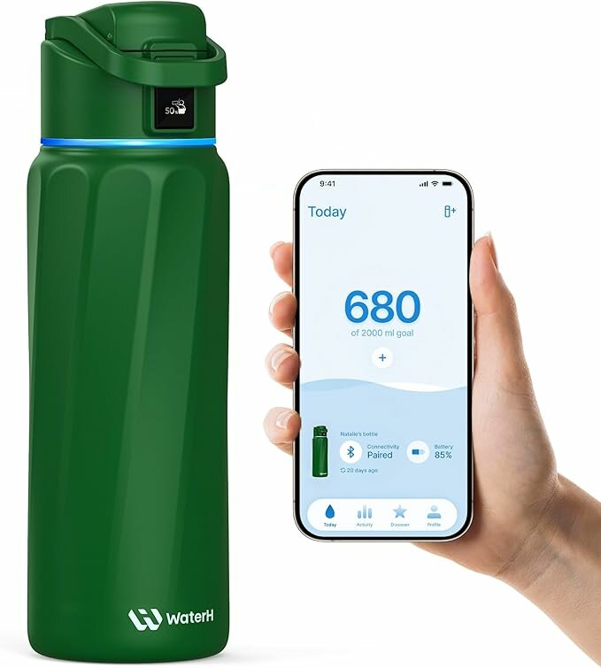 WaterH Умная бутылка Boost, которая напоминает Вам о необходимости выпить, 946мл - Emerald Green