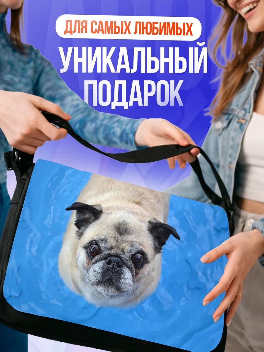 Сумка Мопс в воде — фото 1