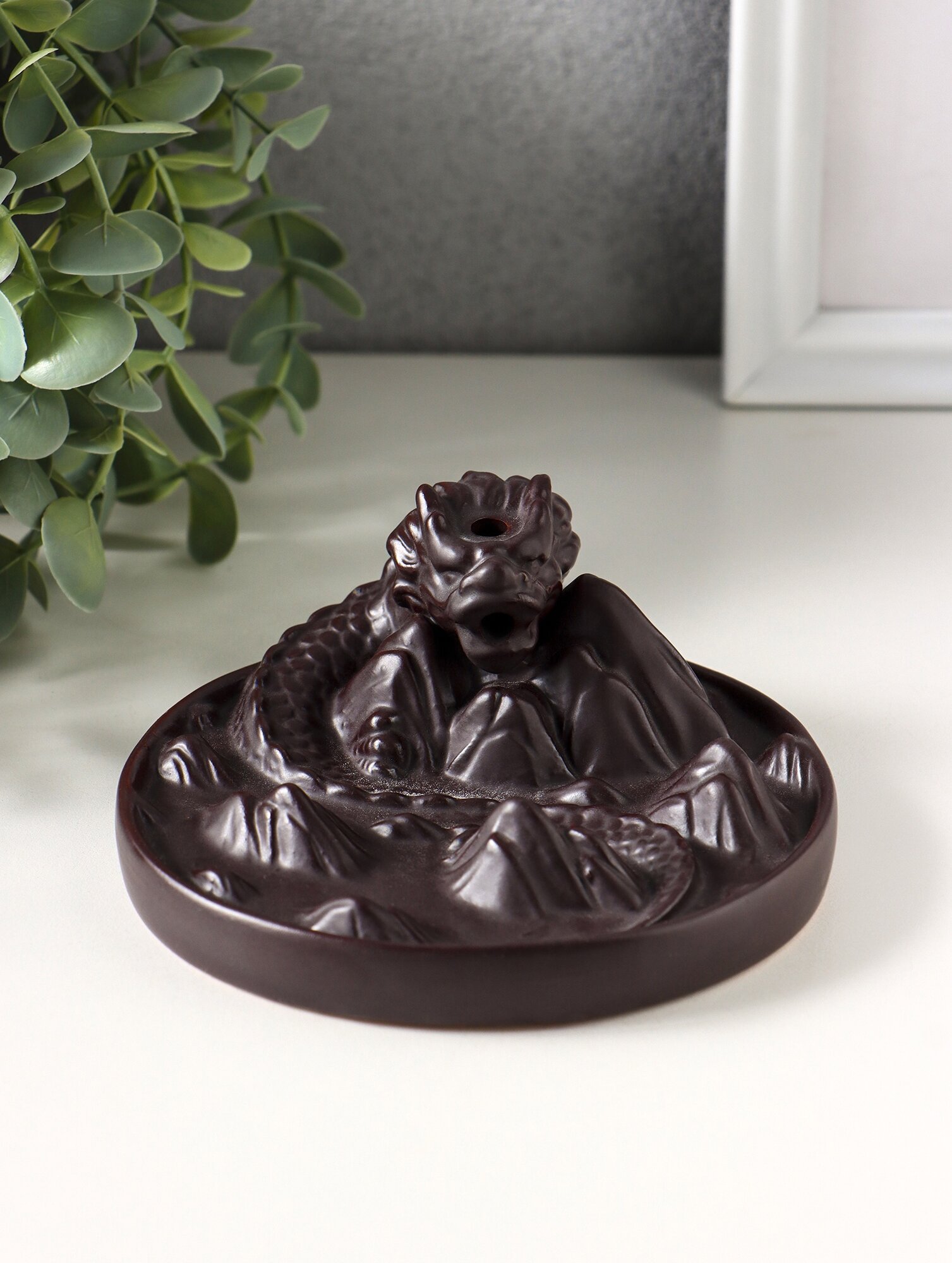 Подставка для благовоний TAKE IT EASY «Горный дракон», стелющийся дым, 12×5 см