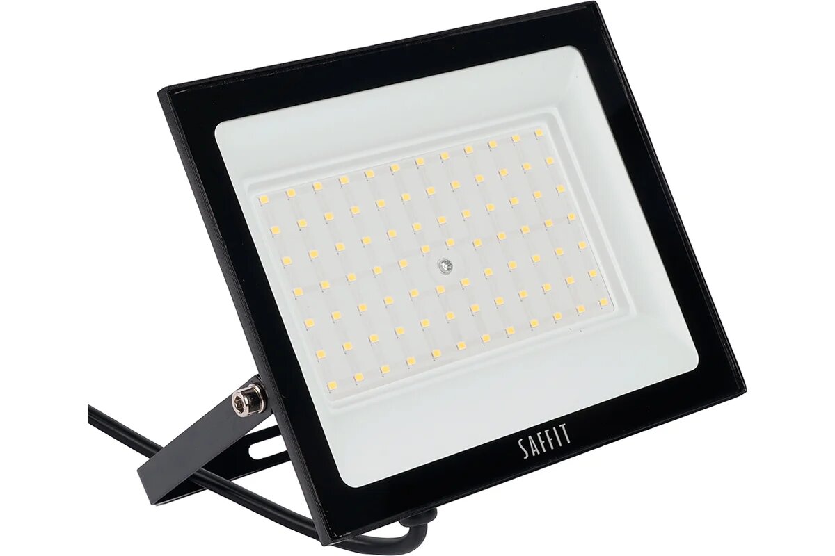 Светодиодный прожектор SFL90-100 IP65 100W 6400K черный SAFFIT 55068