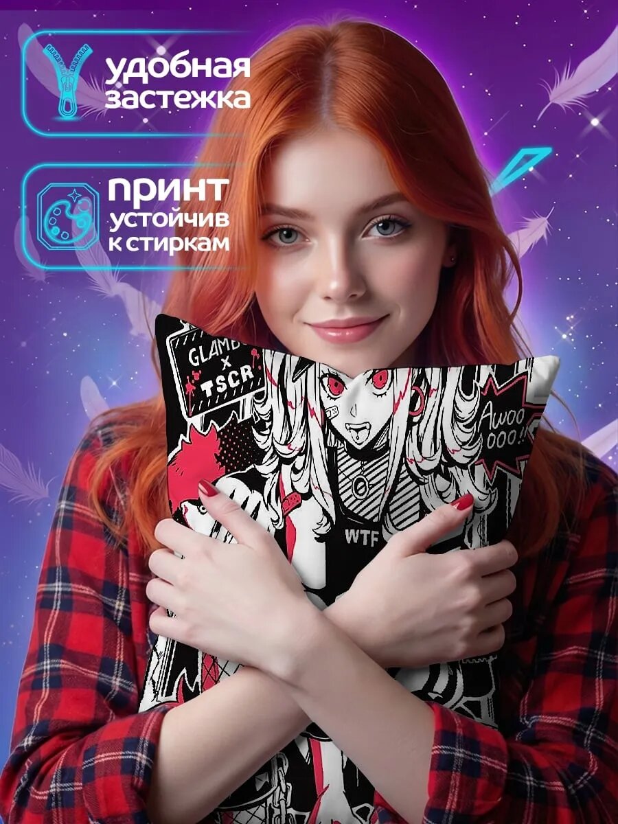 Подушка дакимакура Девушка в стиле панк — фото 1