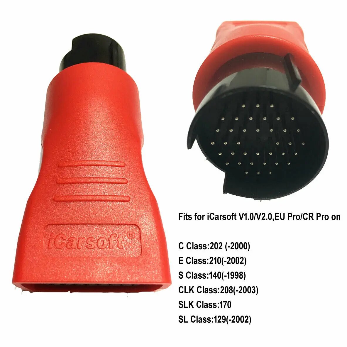 Только для товаров ICARSOFT: Адаптер iCarsoft BENZ-38PIN RED OBD 1 Connector, для C 210, S140, CLK208, SLK170, SL129